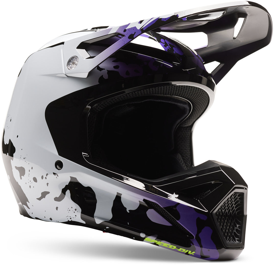 Fox V1 头盔 V1 Morphic Mips Motocross Helmet Black/White | 越野自由