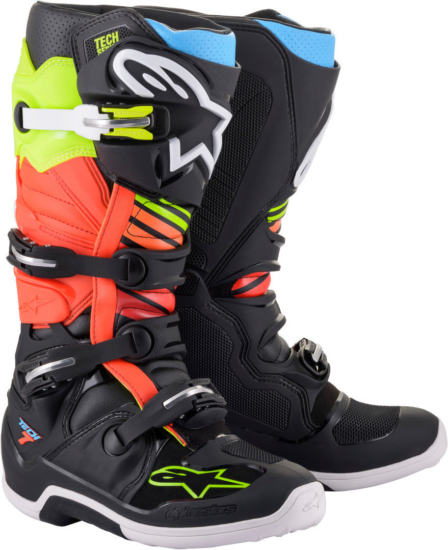 ALPINESTARS 骑行靴 Tech 7 Motocross Boots Black/White/Green | 越野自由