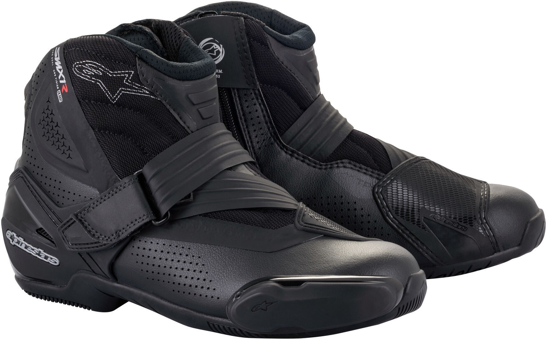 ALPINESTARS 骑行鞋 SM-1 R V2 Vented Motorcycle Shoes Black | 越野自由