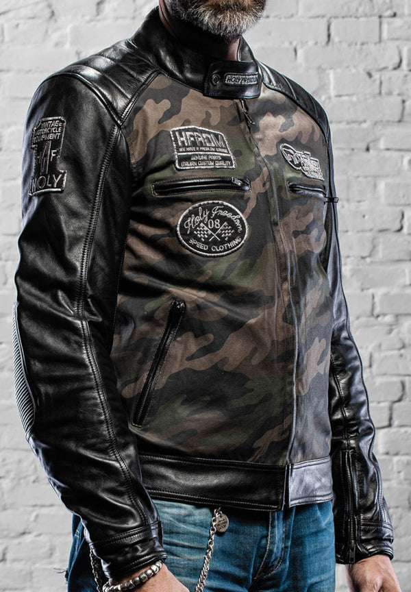 HolyFreedom Zero Camo motorcycle leather/textile jacket | 越野自由