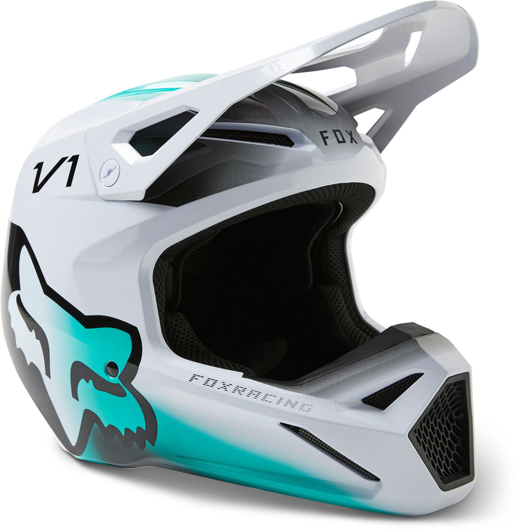 Fox V1 头盔 V1 Toxsyk Motocross Helmet White | 越野自由