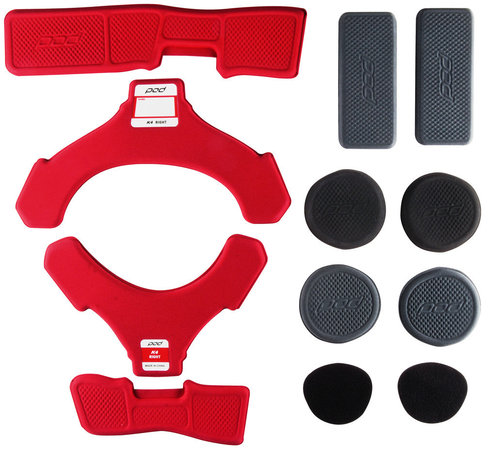 Pod 护具配件 Knee Brace Replacement MX Pad Set Right Red | 越野自由