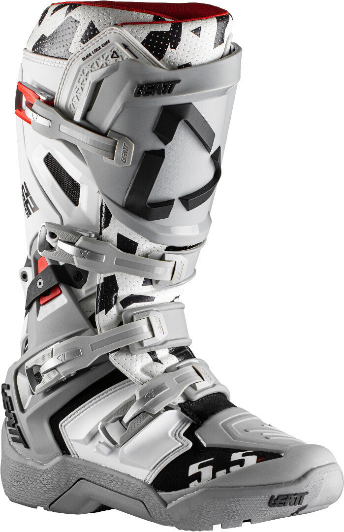 Leatt Moto 5.5 Flexlock Enduro Motocross Boots, MX Grey/White/Black | 越野自由