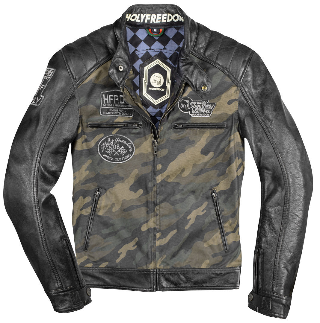 HolyFreedom Zero Camo motorcycle leather/textile jacket | 越野自由